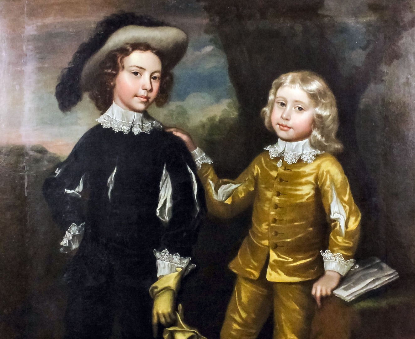 Philip Mercier | Three quarter length portrait of the two young boys in ...