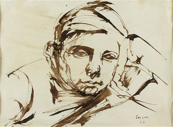 Angelo Capelli | Portrait of man (1957) | MutualArt