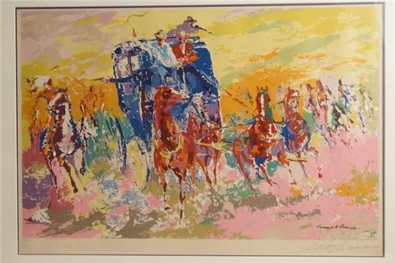 LeRoy Neiman | Stagecoach, Homage to Remington (1973) | MutualArt