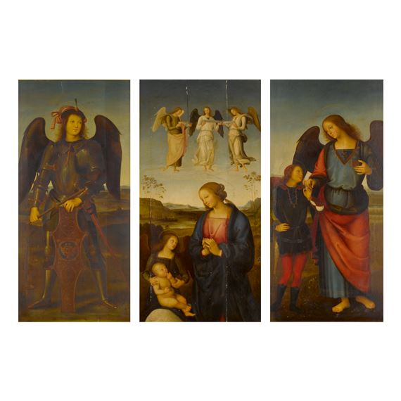 Pietro Vannucci | THE ARCHANGEL MICHAEL; THE VIRGIN AND CHILD WITH ...