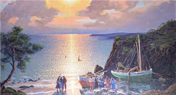 Pierre Godar | Soleil couchant dans le Finistère | MutualArt