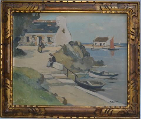 Raymond Wintz | BRETAGNE, L'ESCALIER DE LA CALE | MutualArt
