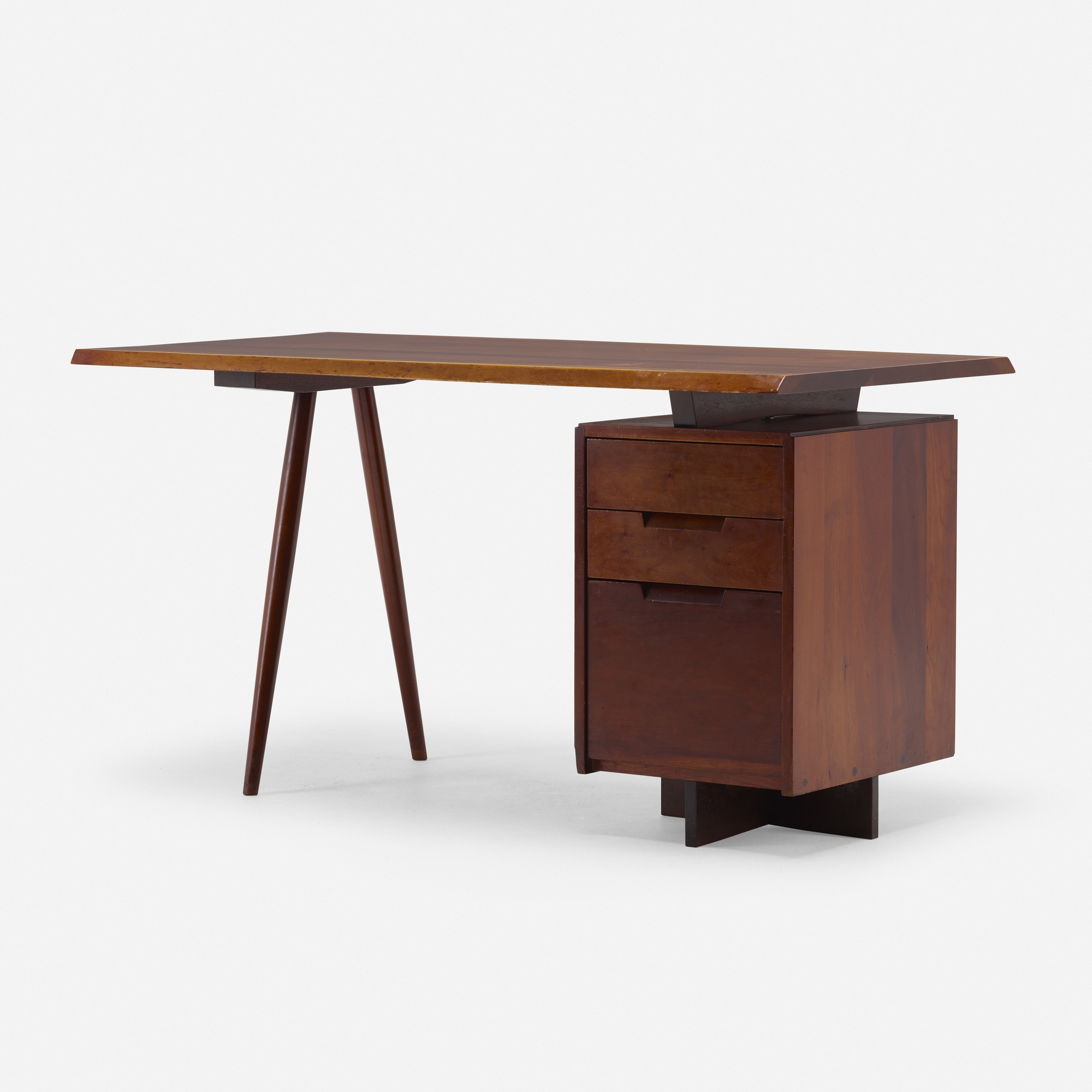 George Nakashima | Single Pedestal desk (1963) | MutualArt