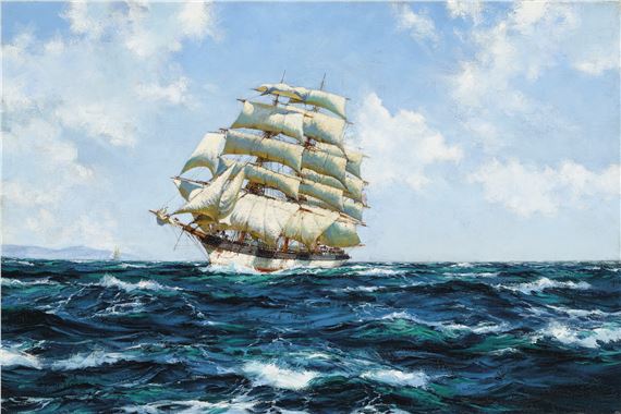 Montague Dawson | The 'Old Windjammer' - an Aging Beauty Running Down ...