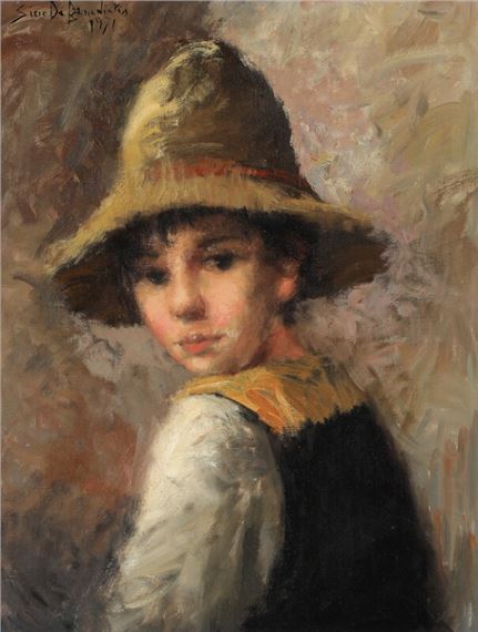 Sirio de Benedictis | Model of a person with a hat (1971) | MutualArt