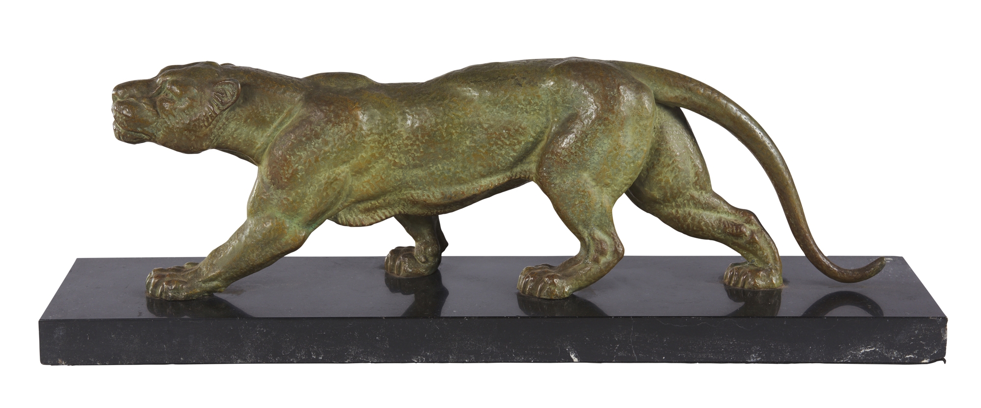 Demetre H. Chiparus | A FRENCH PATINATED SPELTER FIGURE OF A PANTHER ...
