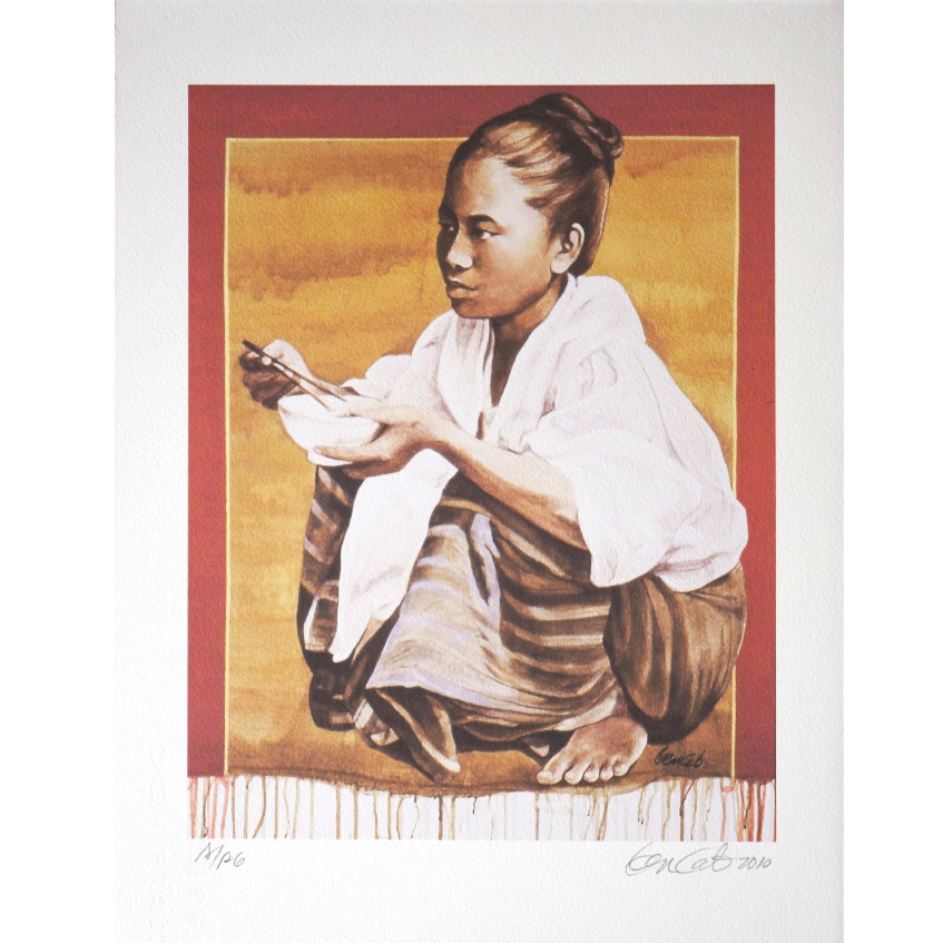 Ben Cabrera | Servant with Chopsticks (Larawan Series) (2010) | MutualArt