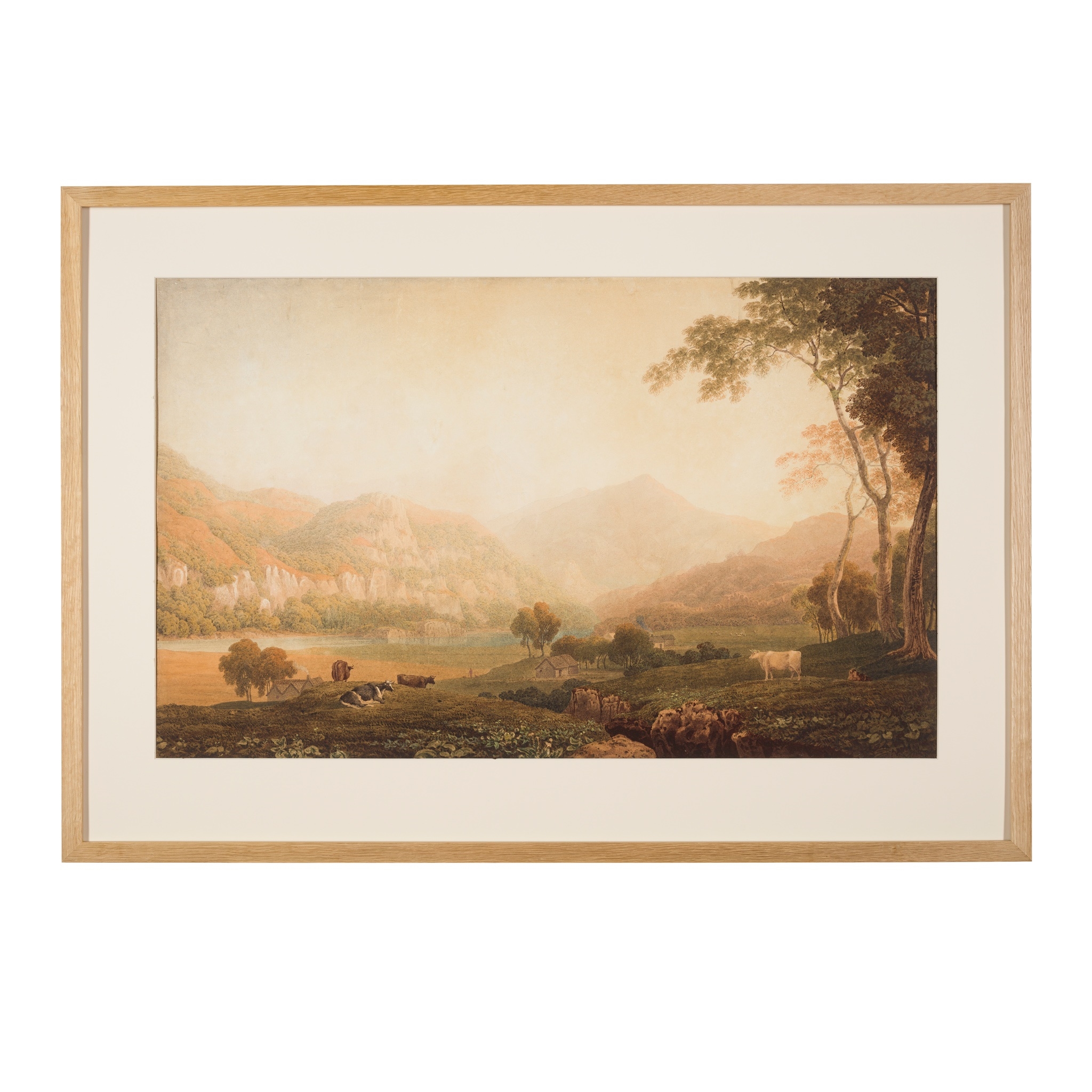 George Fennell Robson | CATTLE GRAZING ON THE BANKS OF A LOCH | MutualArt