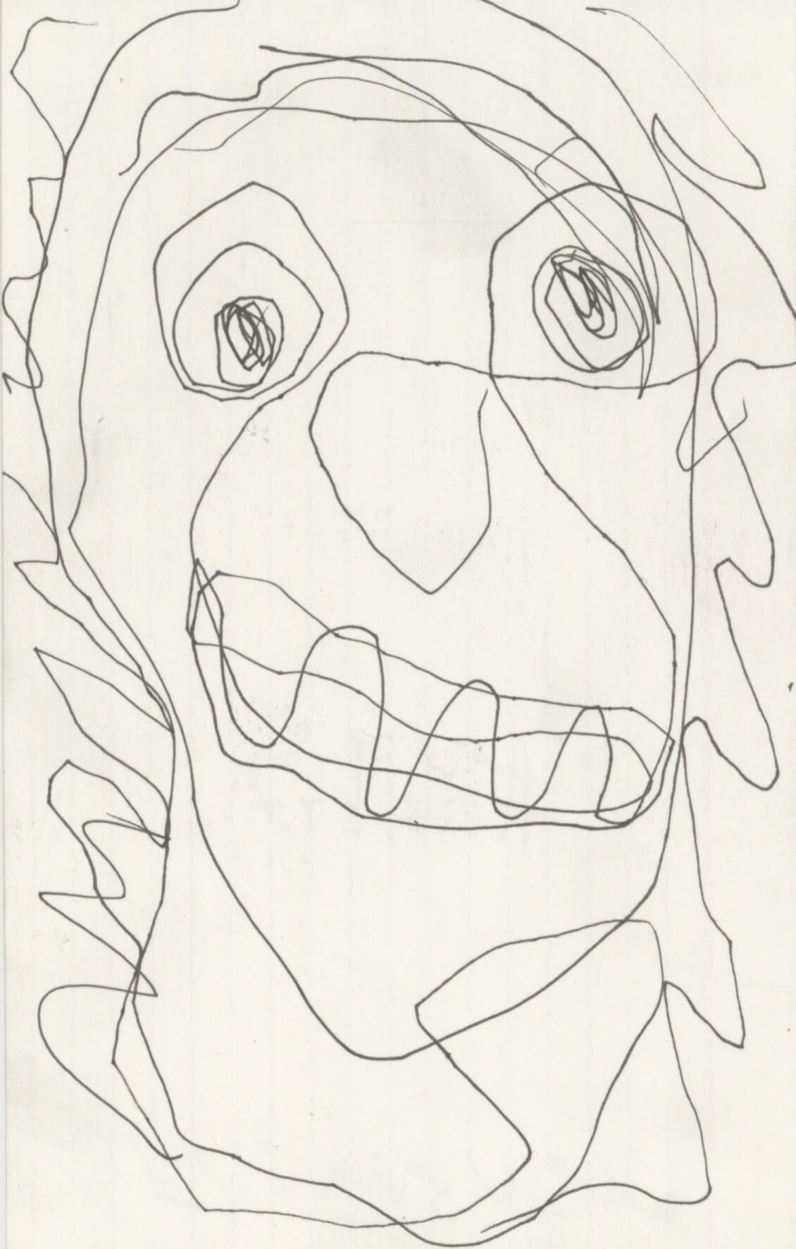 Josh Smith | Face drawing (2005) | MutualArt