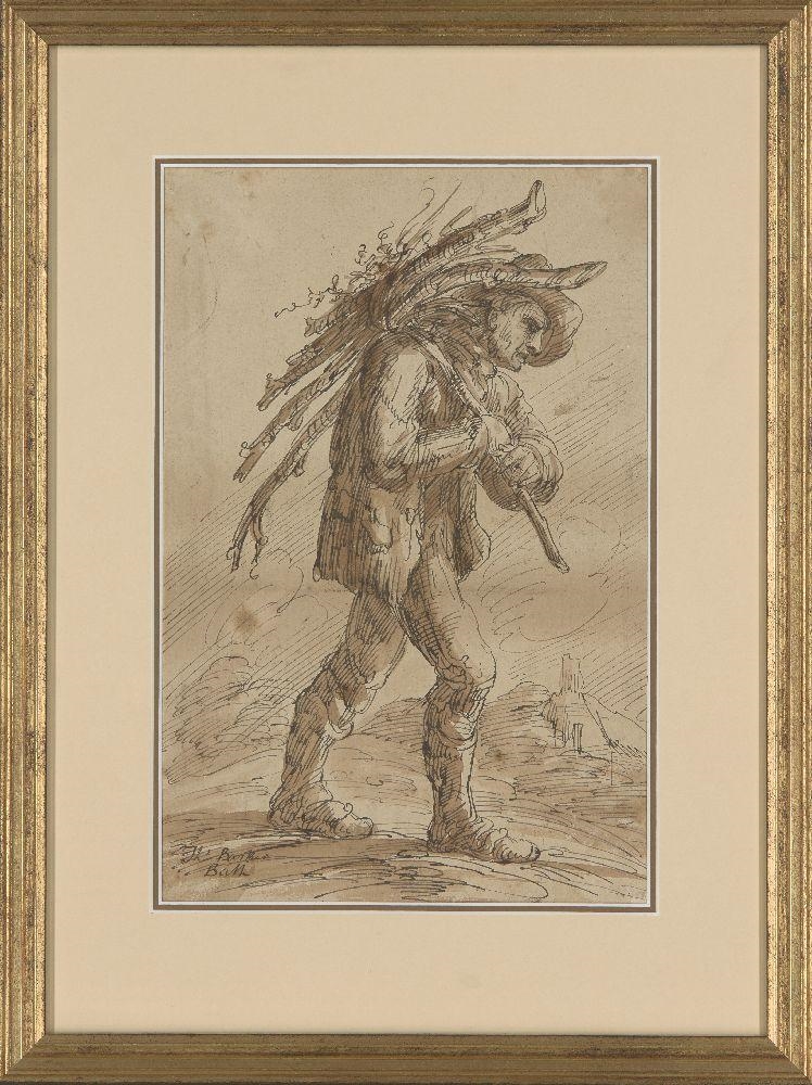 Thomas Barker of Bath | Rustic figure carrying wood | MutualArt
