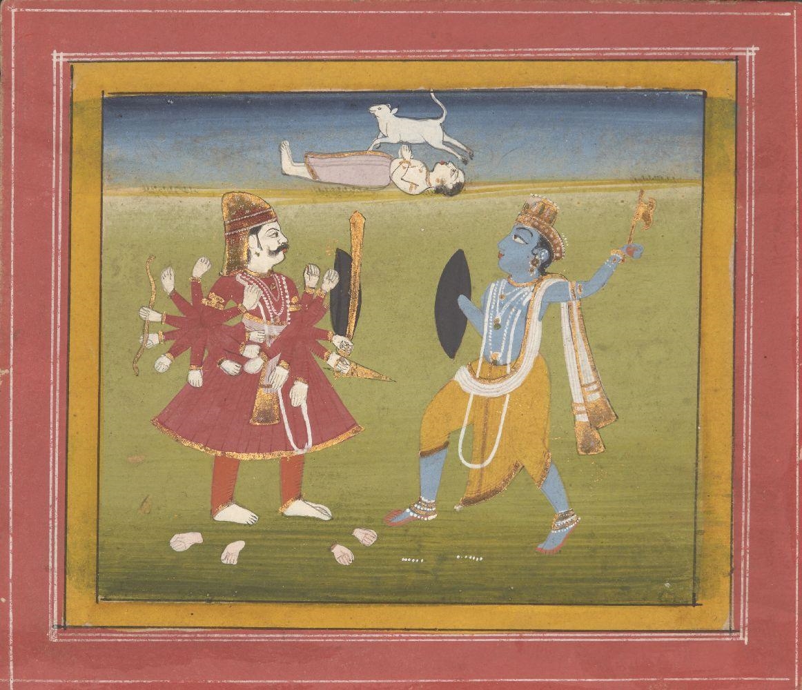 Indian School, 18th Century | Five illustrations from the Mahabharata ...