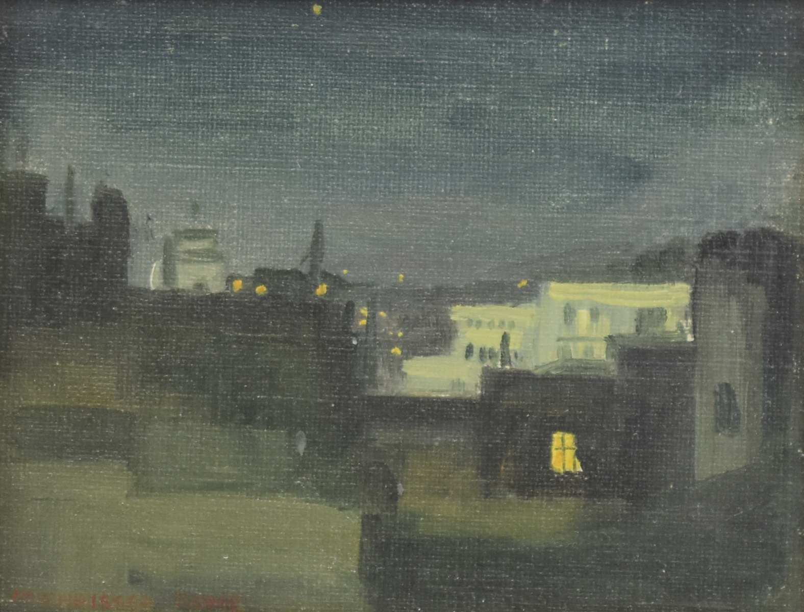 Margarethe E. Heisser | Roman Roofs by Night | MutualArt