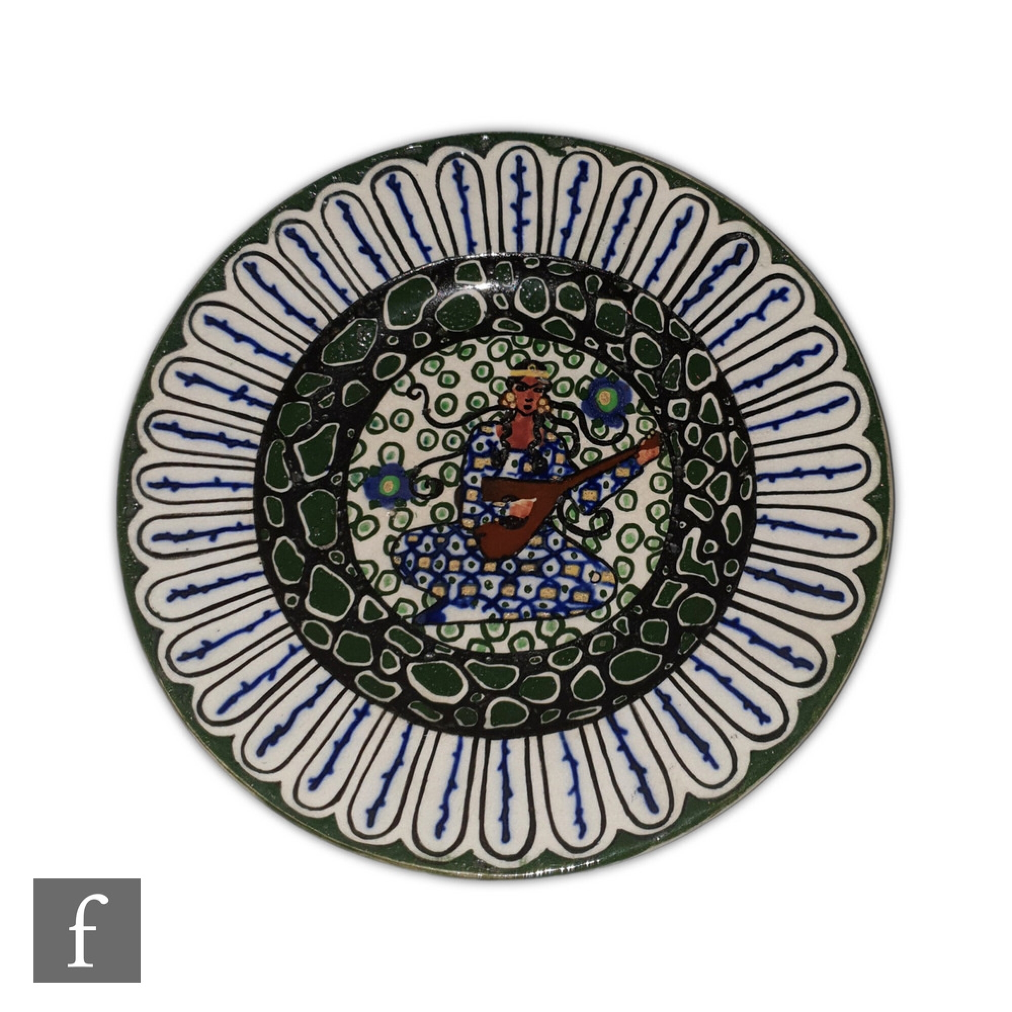 Albert Wainwright | Castleford Peasant Pottery - A circular side plate ...