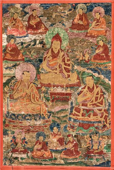 Tibetan School, 17th Century | A THANGKA DEPICTING THE SAKYA LAMA ...