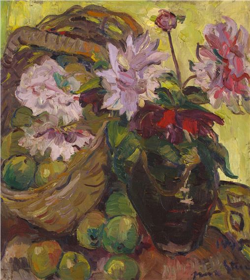 Irma Stern | Still life with roses and apples (1944) | MutualArt