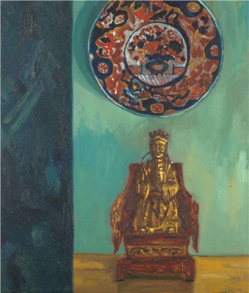 Jan Du Toit | Still Life of a Seated Figure and an Imari Plate | MutualArt