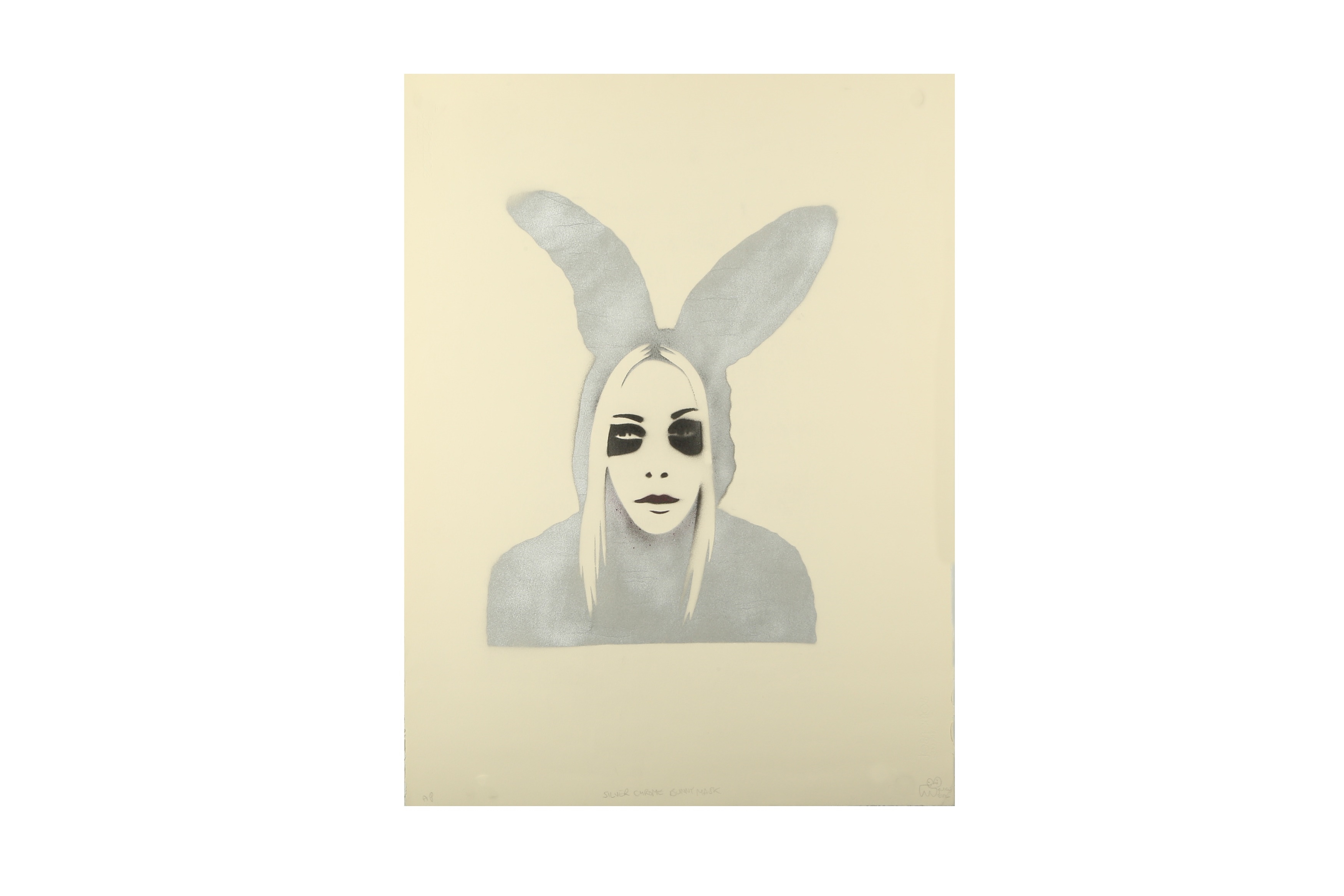 Pure Evil | Silver chrome bunny mask | MutualArt