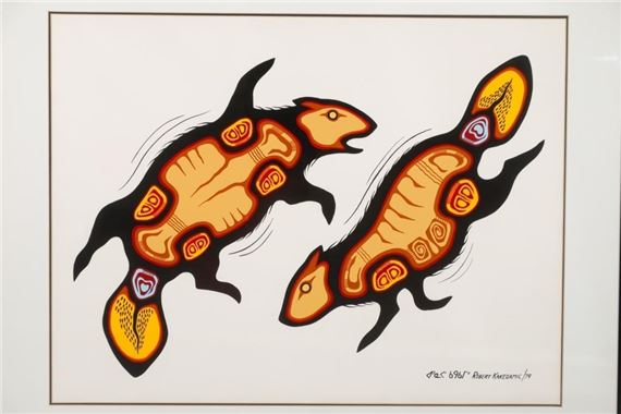 Robert Kakegamic | Mythical scene. Beavers | MutualArt