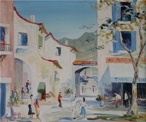 George Hann | French street scene | MutualArt