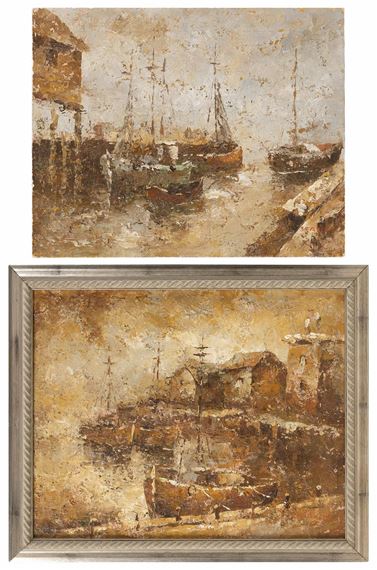 Edward Barton | Two harbor scenes. (2002) | MutualArt
