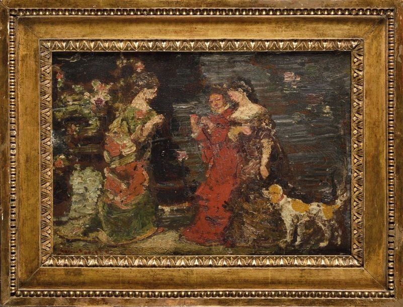 Adolphe Joseph Thomas Monticelli | Courtship | MutualArt