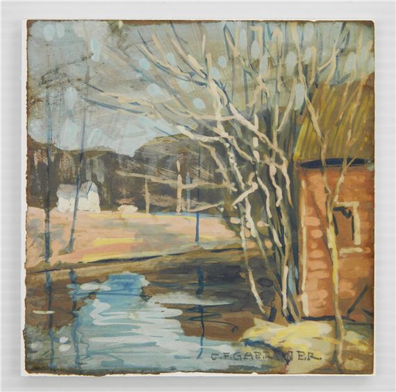 Gaertner Carl | Two works : Landscape with Houses | MutualArt