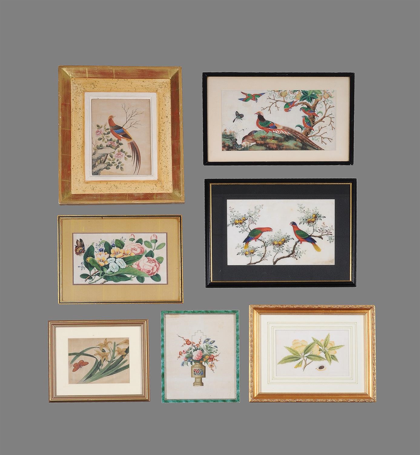 Chinese School, 19th Century | A group of fifteen Chinese export pith ...