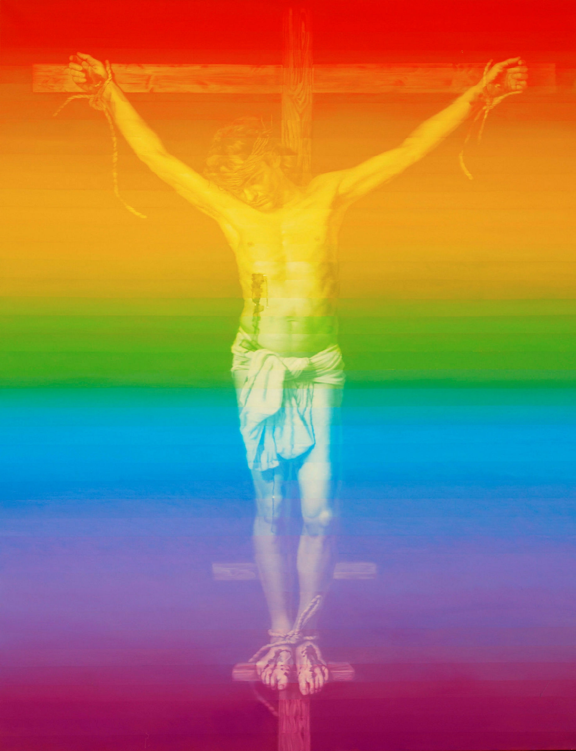 Sverre Bjertnes | Rainbow Crucifixion (2003) | MutualArt