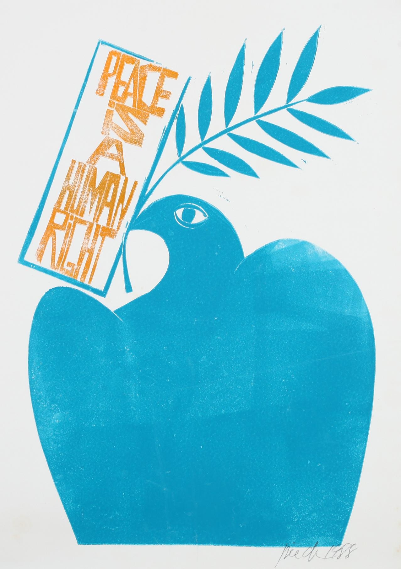 Paul Peter Piech | Peace Is A Human Right (1988) | MutualArt