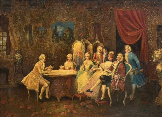 J. Gora | Spielszene aus der Barockzeit | MutualArt