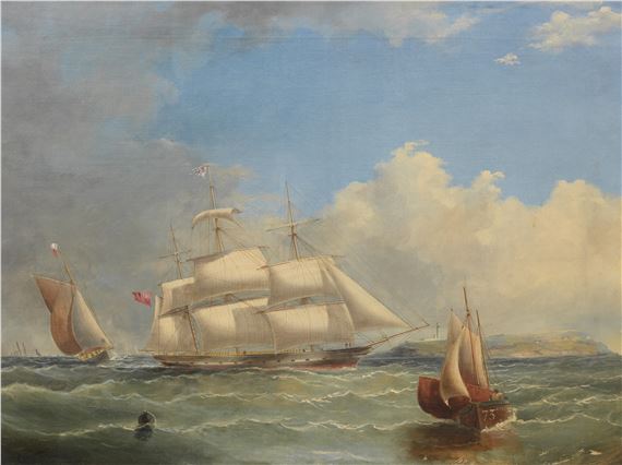 George Napier | The Anchoria and other vessels off a headland | MutualArt