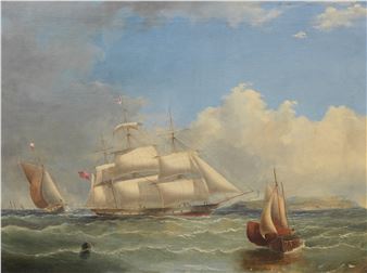 George Napier | The Anchoria and other vessels off a headland | MutualArt