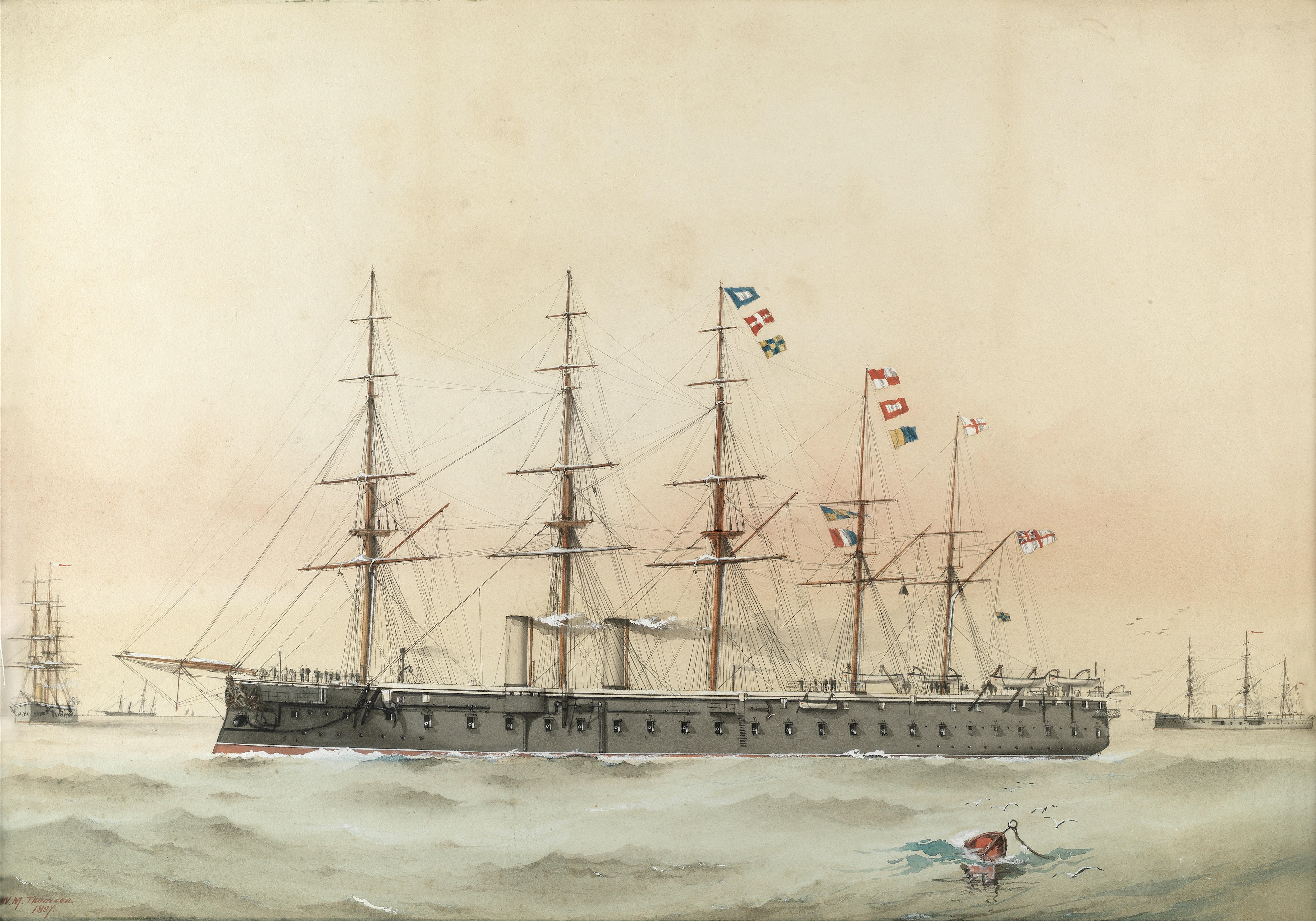 William Mackenzie Thomson | The Minotaur-class armoured frigate HMS ...