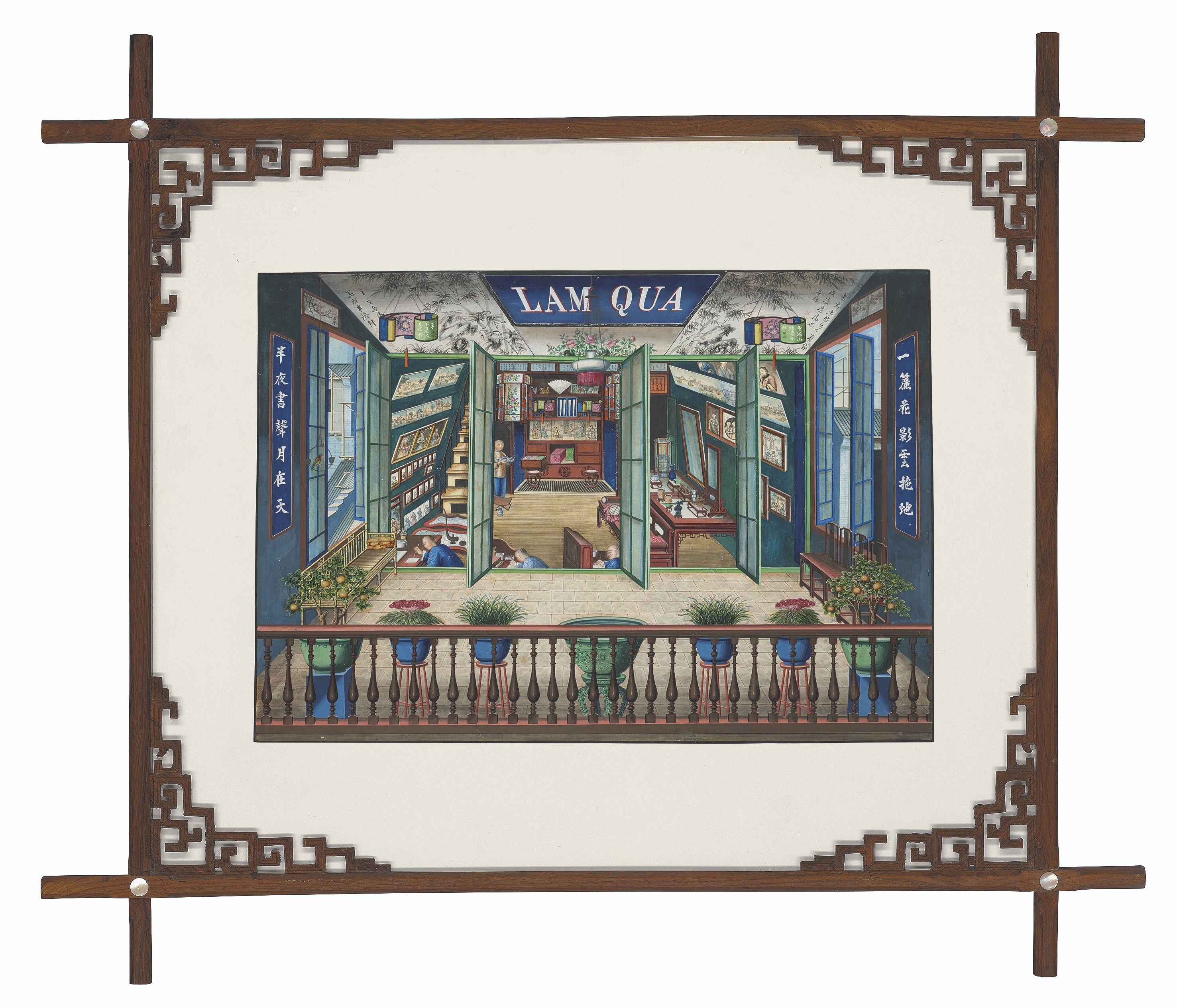 Tingqua | Six scenes taken in Canton: Lamqua's studio; Howqua's garden ...