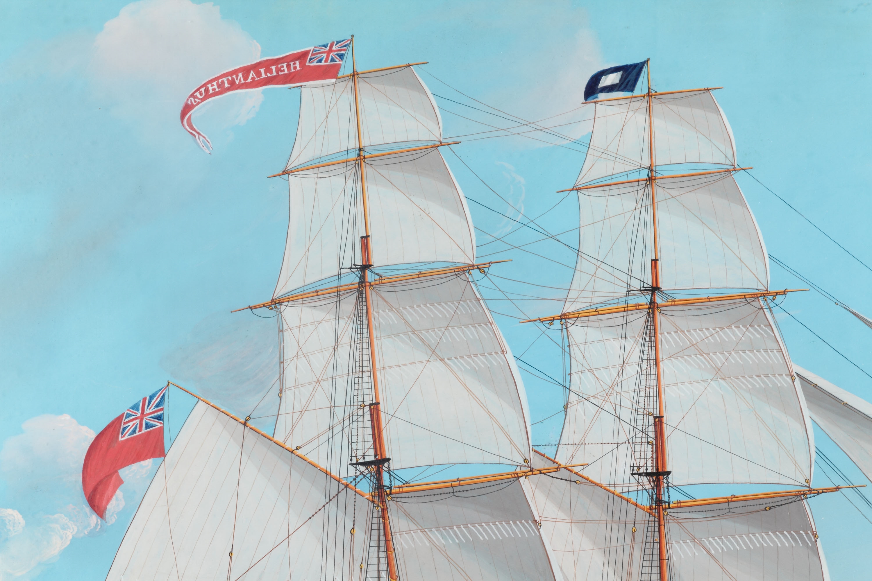 Michele Funno | A Portrait of the Two Masted Brig ‘Helianthus of London ...