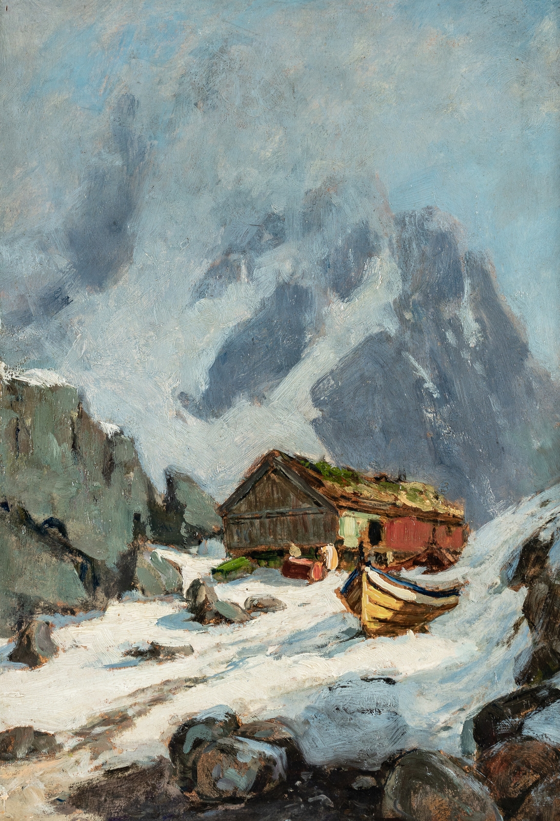 Gunnar Berg | Vinterparti fra Lofoten | MutualArt