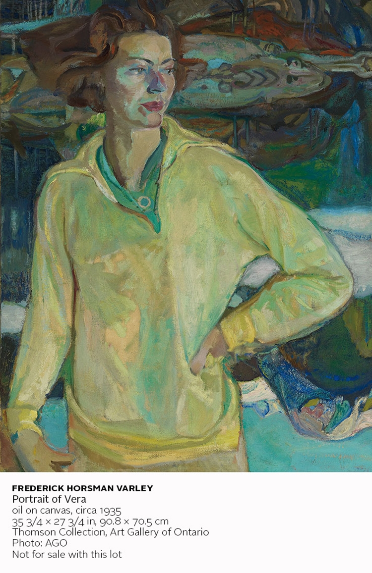 Frederick Horsman Varley | Green and Gold, Portrait of Vera (1933 ...