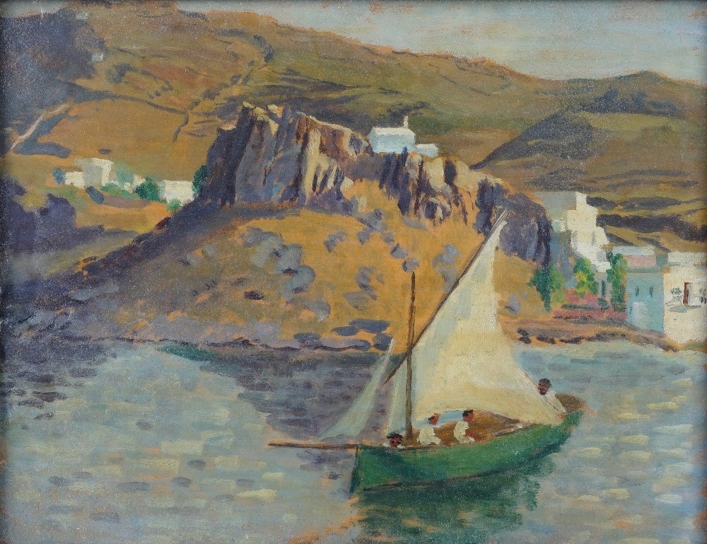 Lady Mary Rennell | Two works: The Island of Patmos; Ruined Temple at ...