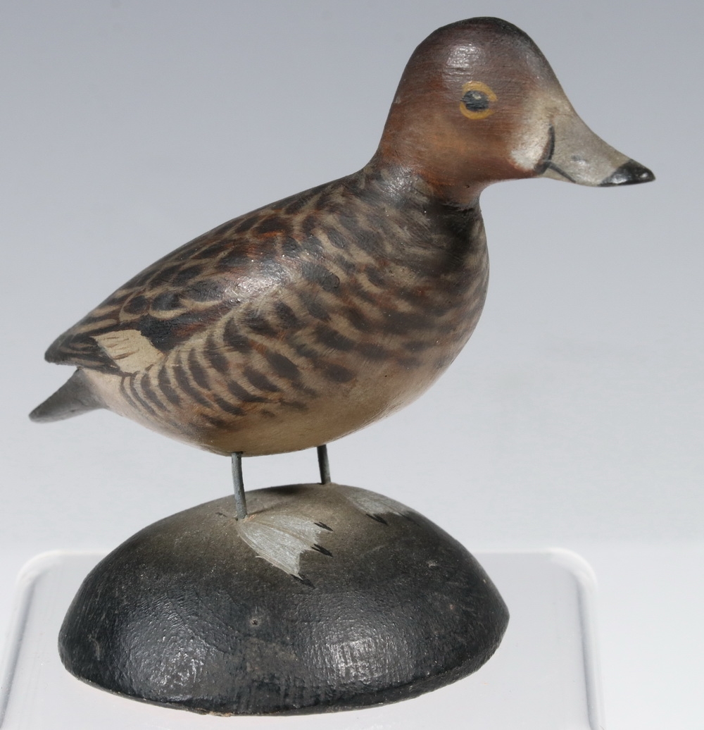 A. Elmer Crowell | Redhead Female Miniature Duck Decoy | MutualArt