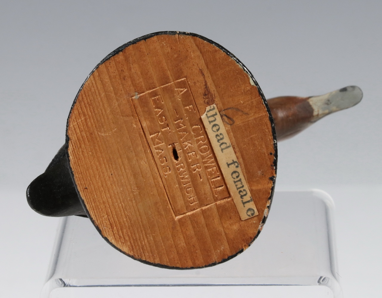 A. Elmer Crowell | Redhead Female Miniature Duck Decoy | MutualArt
