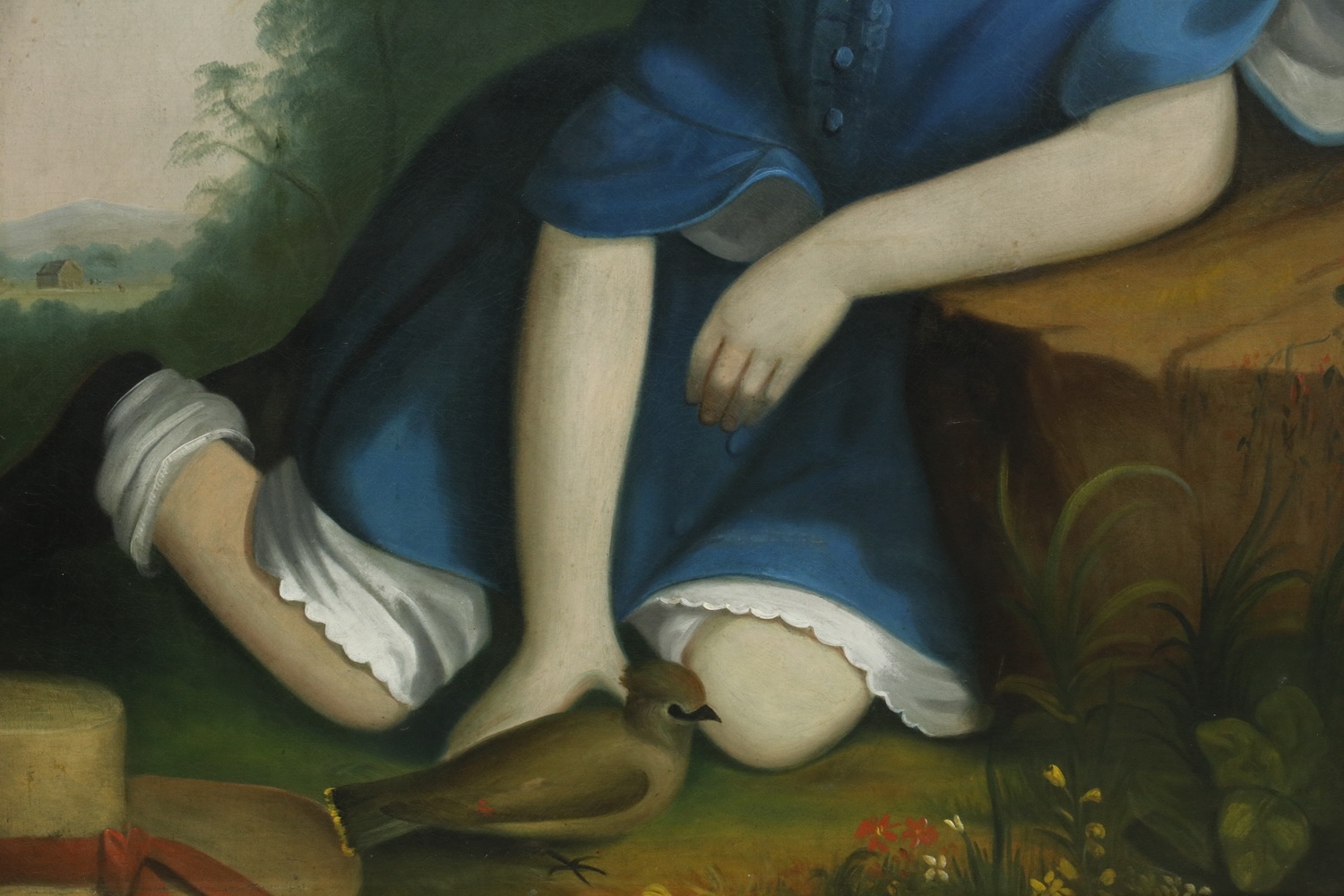 Joseph Greenleaf Cole | Portrait of a Boy in Blue Seated Beside His Pet ...