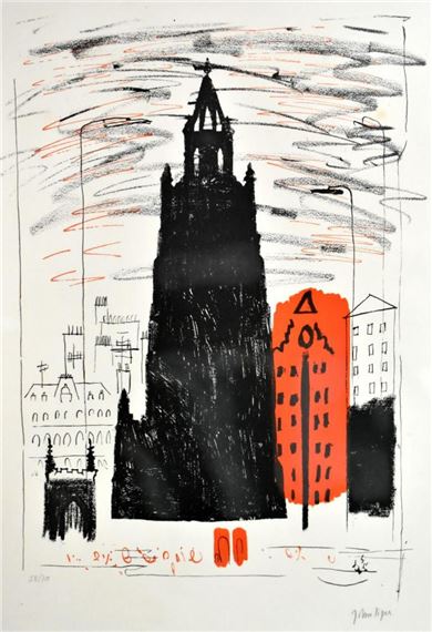 John Piper | abstract buildings in landscape | MutualArt