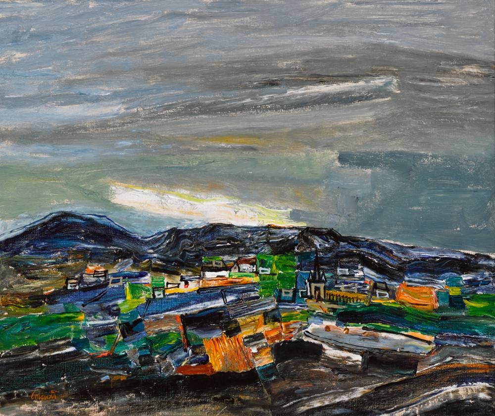 Colin Middleton | BUILDINGS WITH DISTANT SPINNEY | MutualArt