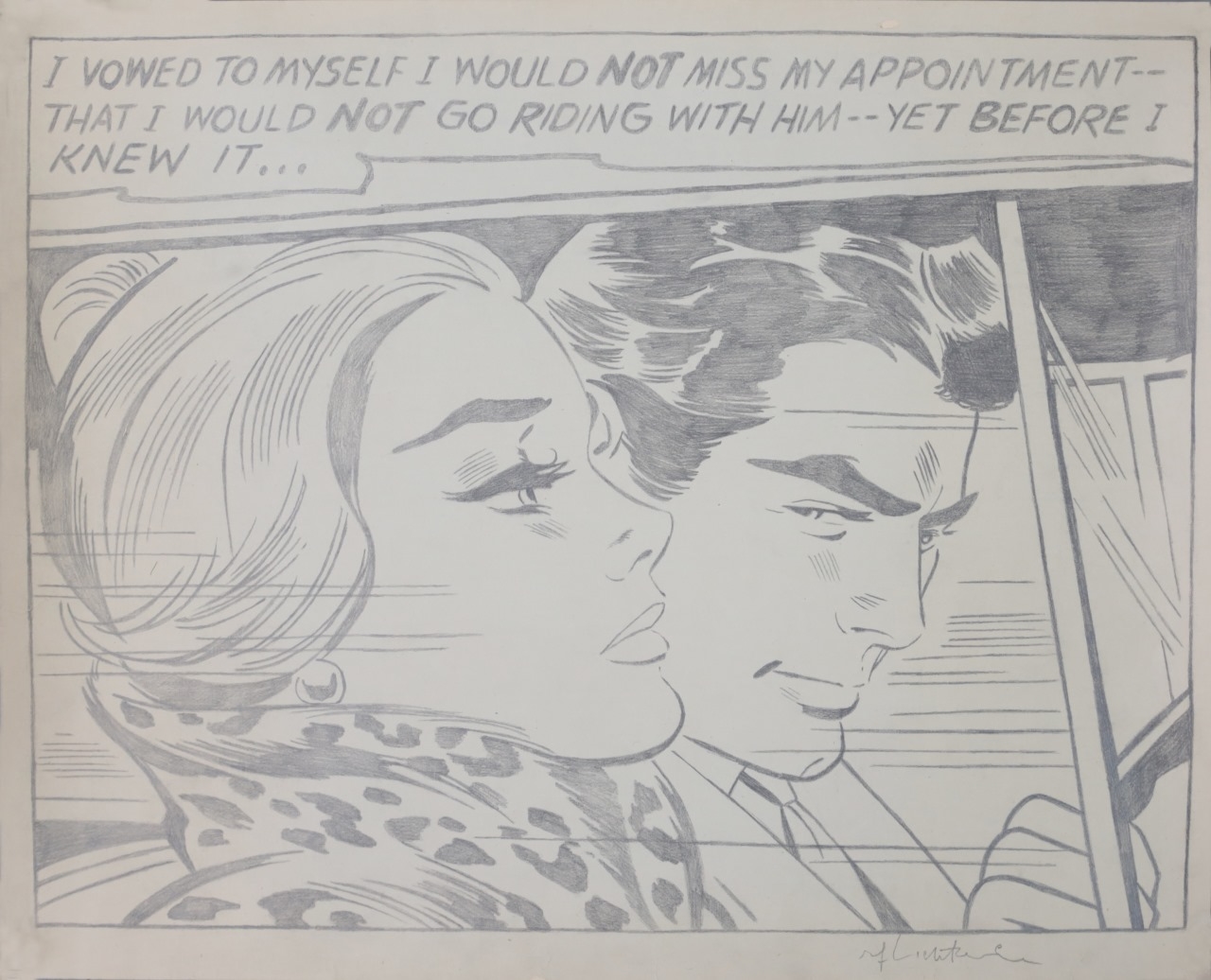 Roy Lichtenstein | man and woman in a car | MutualArt