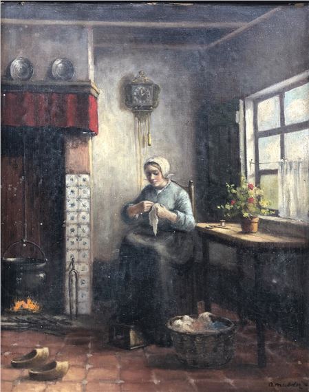 Albrecht Mulder | Dutch Interior (1890) | MutualArt