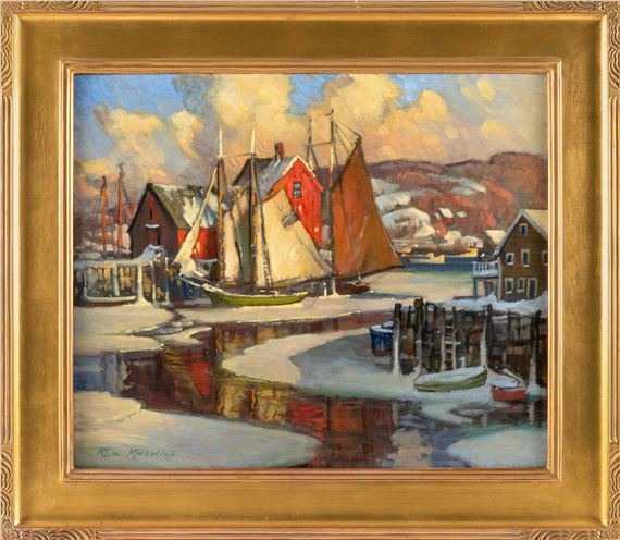 Ken Knowles | 'Fresh Snow on Thawing Harbor' The Motif #1, Rockport ...