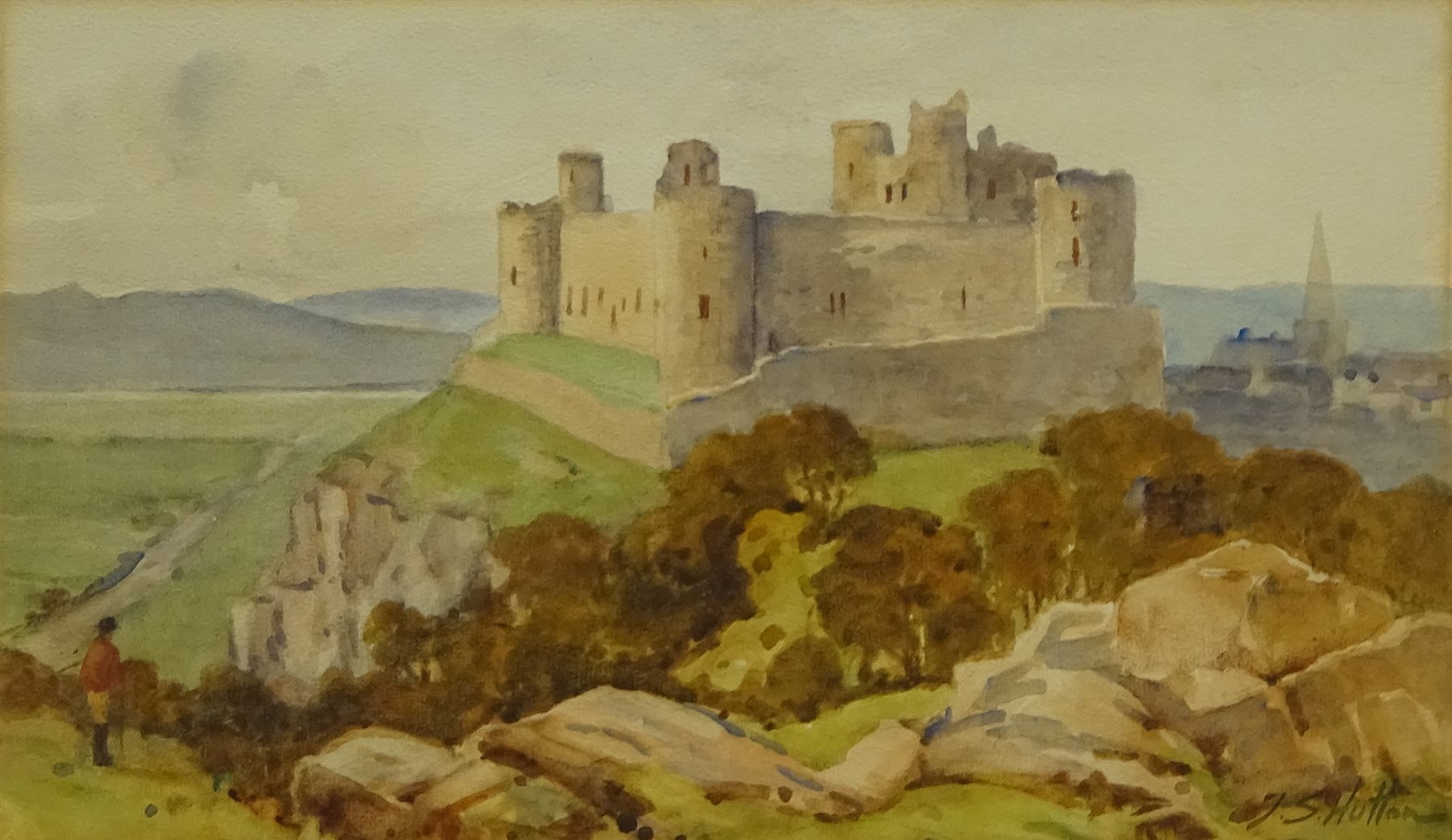 Thomas Swift Hutton | Castle on a Rocky Outcrop | MutualArt