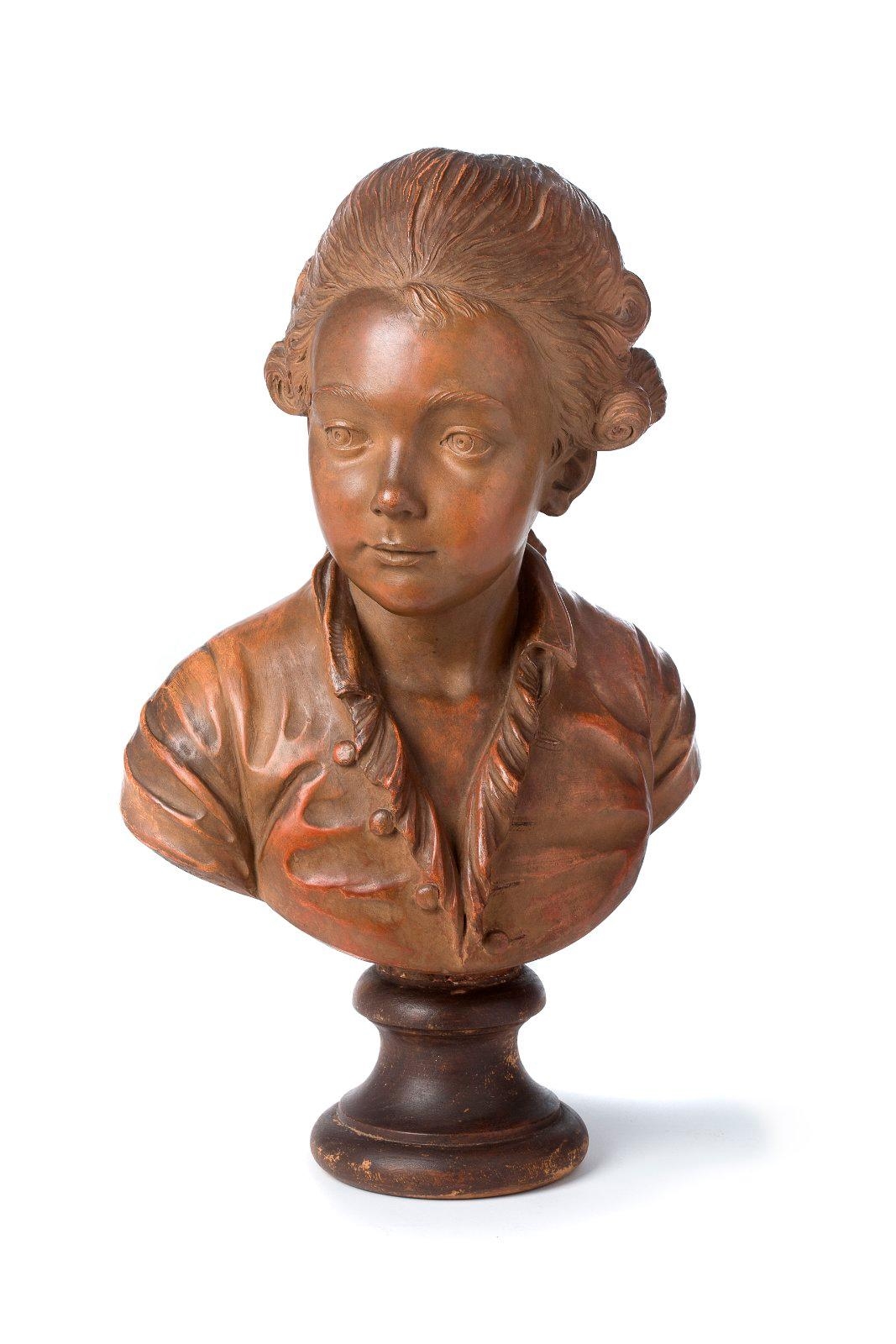 Augustin Pajou | Buste de jeune garçon au catogan (1772) | MutualArt