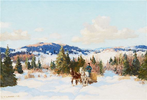 Frederick Simpson Coburn | Logging Team Heading Home (1928) | MutualArt