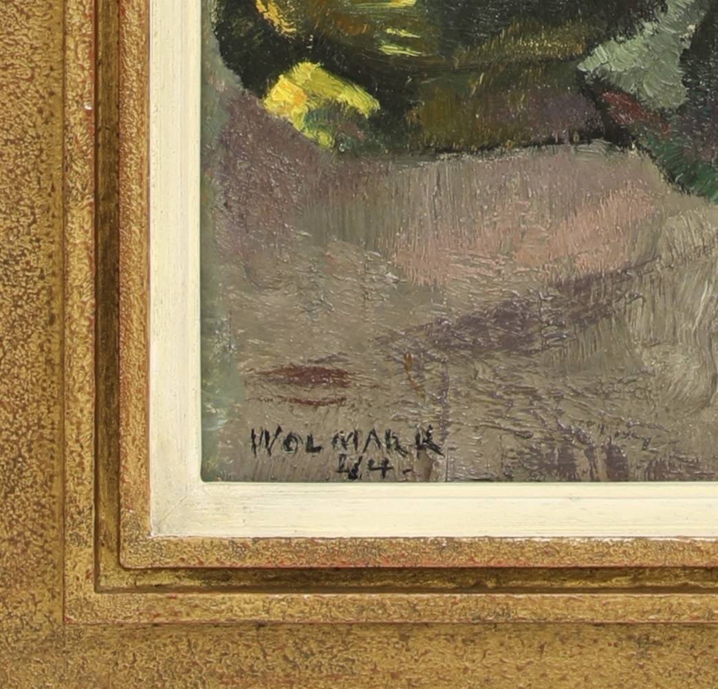 Alfred Wolmark | Pansies and candlesticks | MutualArt